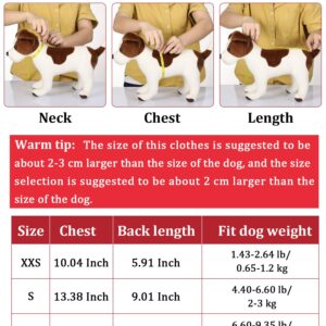 Syhood 4 Pieces Small Dog Sweaters Dog Hoodie Clothes with Hat for Small Dogs Chihuahua Clothes with Pocket Puppy Pet Winter Clothes Warm Hoodies Coat Sweater Shirt(M)