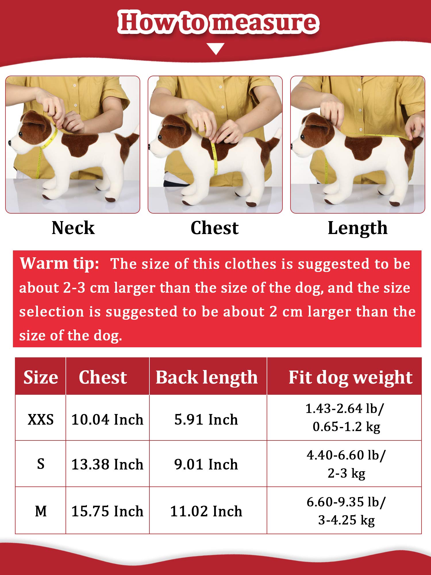 Syhood 4 Pieces Small Dog Sweaters Dog Hoodie Clothes with Hat for Small Dogs Chihuahua Clothes with Pocket Puppy Pet Winter Clothes Warm Hoodies Coat Sweater Shirt(M)