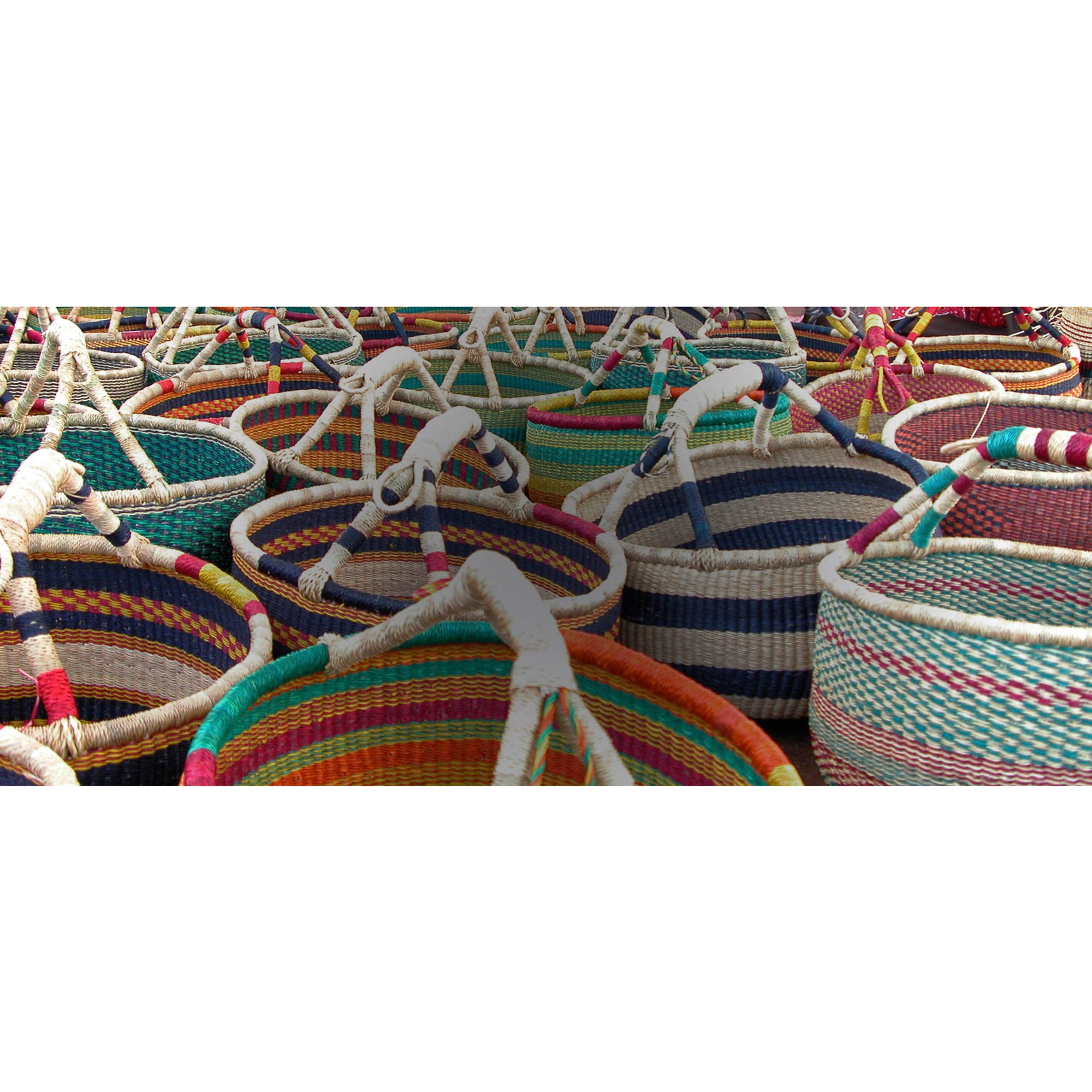 African Market Baskets Bolga Large, Handcrafted in Ghana