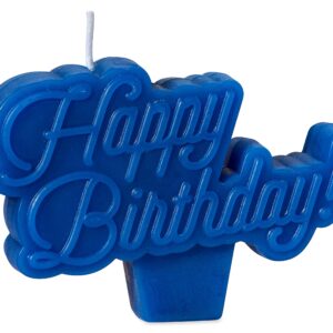 Papyrus Happy Birthday Candle, Blue (1-Count)