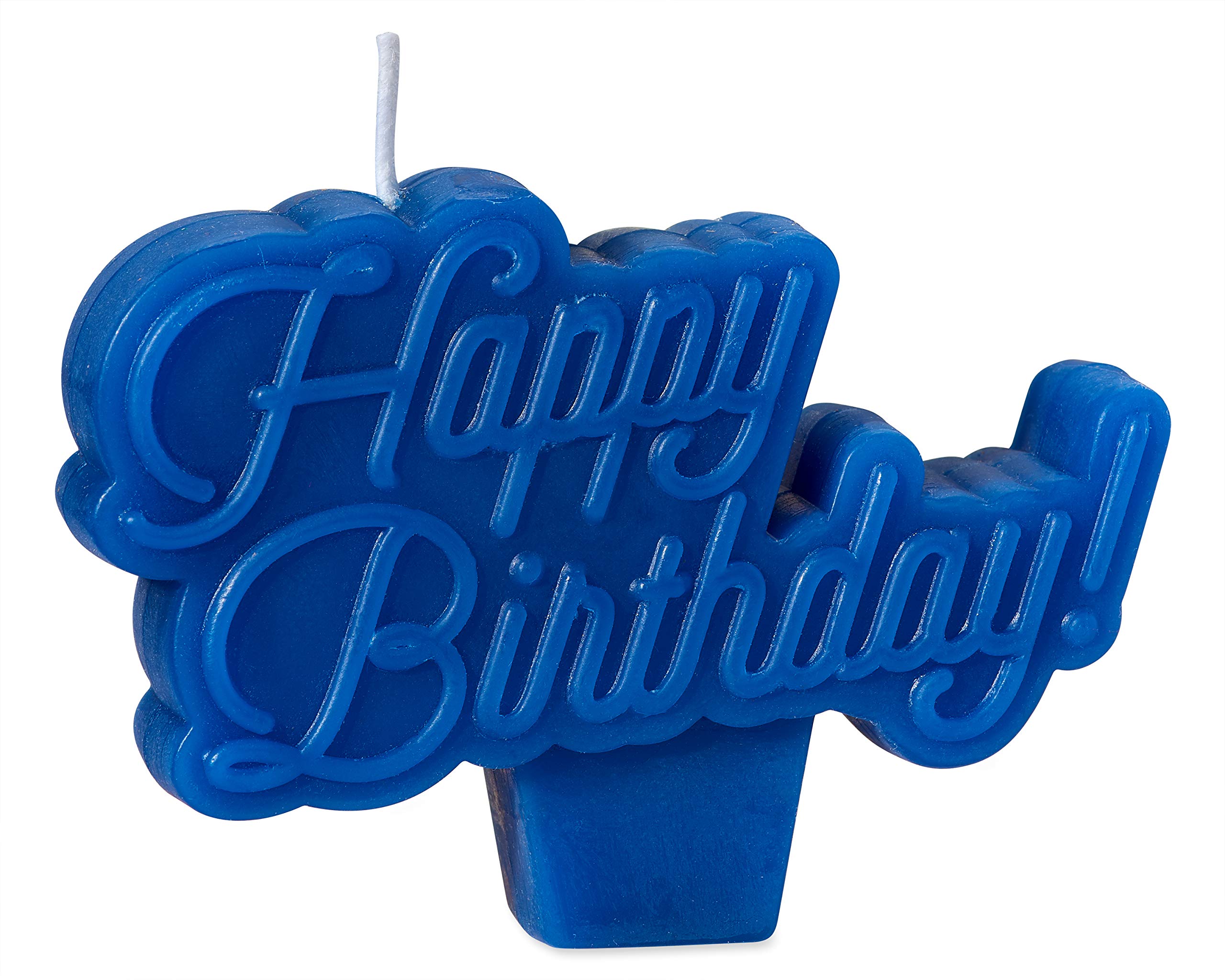 Papyrus Happy Birthday Candle, Blue (1-Count)