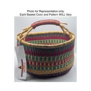 African Market Baskets Bolga Large, Handcrafted in Ghana