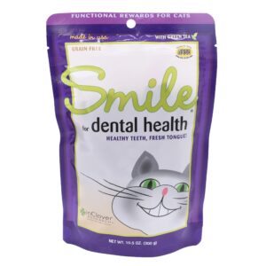 In Clover Smile Daily Dental Health Soft Chews for Cats (10.5 Oz) & Flow Soft Chews for Cats, Daily Support for UT Health (10.5 Oz)