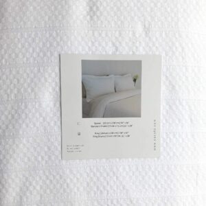 Docofil Portugal 3pc Duvet Cover Set Solid White Textured Honeycomb Pattern 100% Cotton Luxury Shabby Chic French Farmhouse Style (Queen)