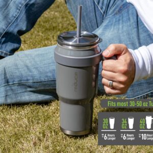 Reduce Vacuum Insulated Cold 1 Pro Tumbler-Mug Lid - Vacu-Shield Technology Keeps Drinks Colder for Longer - Includes 2 Straws - Fits most 30-50oz Tumblers or Mugs