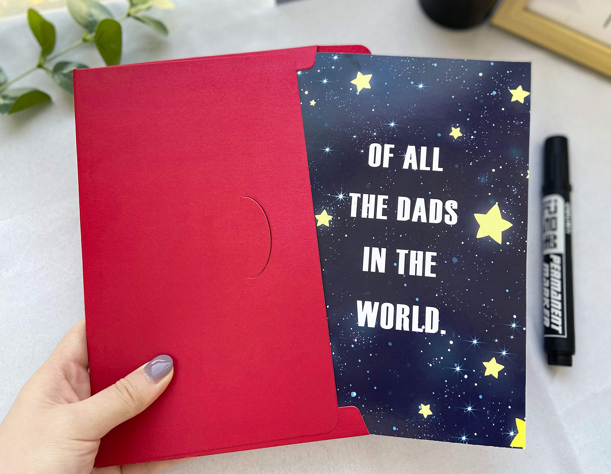 Bemoor Birthday Card for Father, Fathers Day Card, Happy Birthday Card for Dad from Son Daughter, Of All the Dads In The World, You're The Greatest