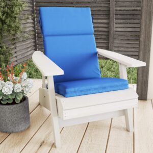 lavish home blue high-back patio cushion– for outdoor furniture, adirondack, rocking or dining chairs lhc, 2 piece set