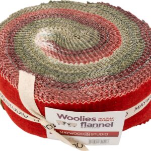 Bonnie Sullivan Woolies Flannel Holiday Warmth Strips 40 2.5-inch Strips Jelly Roll Maywood Studio