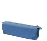 sun-star ”meganemo” pencil case with eyeglass case, sunglasses case box, spectacle case, w7.1 x h2.6 x d2.2 inch, denim light blue