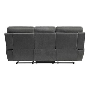 Lexicon Valois Double Reclining Sofa, Gray