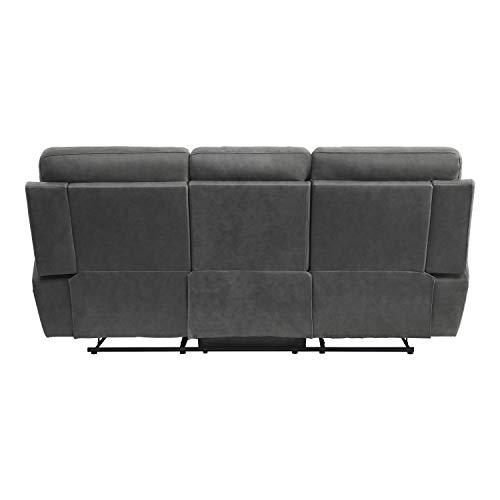 Lexicon Valois Double Reclining Sofa, Gray