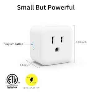 Minoston Z-Wave Outlet Mini Plug-in Socket, Z-Wave Hub Required, 800 Series Zwave Plug Built-in Repeater/Range Extender, Work with SmartThings, Wink, Alexa, Google Assistant, FCC Listed (MP21Z)