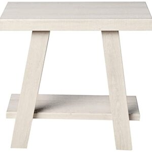 Roundhill Furniture Athens Contemporary Wood Small End Table, White