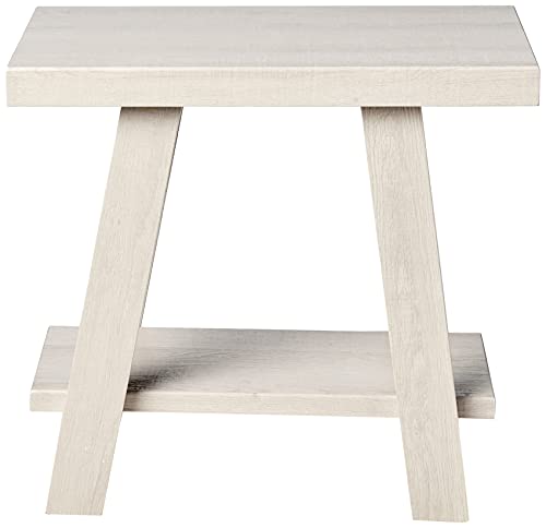 Roundhill Furniture Athens Contemporary Wood Small End Table, White