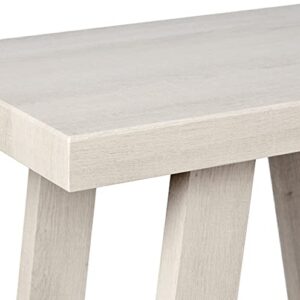 Roundhill Furniture Athens Contemporary Wood Small End Table, White