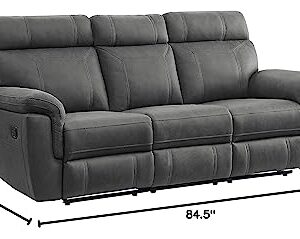 Lexicon Valois Double Reclining Sofa, Gray