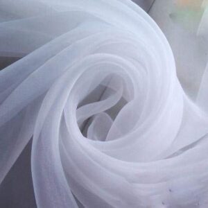 120" Wide (10ft Wide) Sheer Voile Chiffon Fabric - Perfect for Draping Panels and Masking for Weddings & Events - WHITE by The Yard (5 Yards)