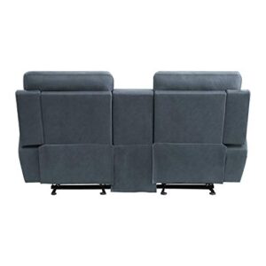 Lexicon Valois Double Glider Reclining Loveseat, Blue