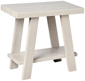 roundhill furniture athens contemporary wood small end table, white