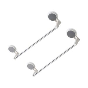 Cabilock 2pcs Hand Towel Ring Wall Mount Towel Hanger Bathroom Towel Shelf Hand Towel Holder Single Towel bar Kitchen Suction Cup Towel bar Towel Rack White Lid Rack Sucker Individual