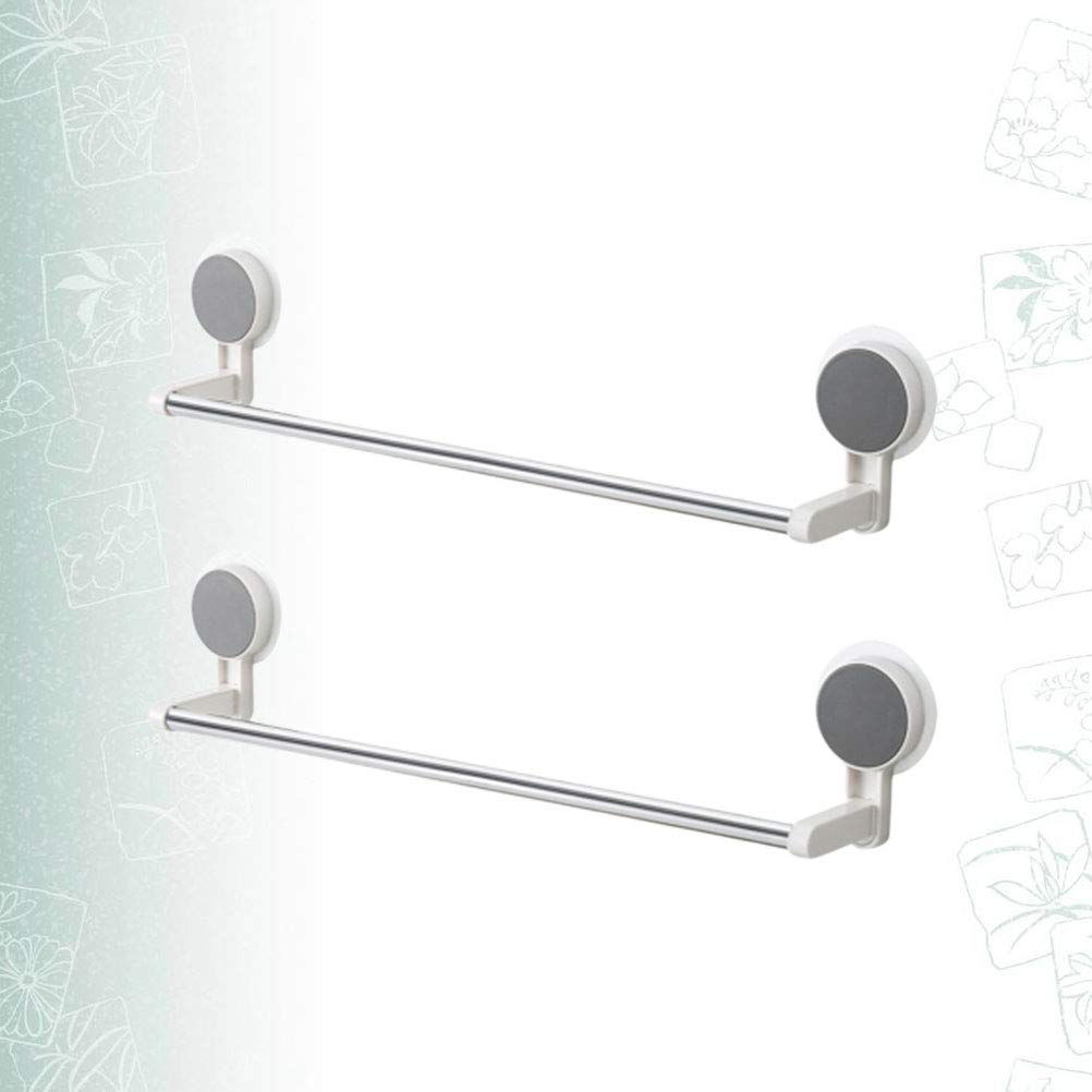 Cabilock 2pcs Hand Towel Ring Wall Mount Towel Hanger Bathroom Towel Shelf Hand Towel Holder Single Towel bar Kitchen Suction Cup Towel bar Towel Rack White Lid Rack Sucker Individual