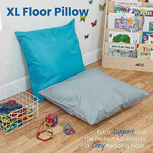 ECR4Kids Jumbo Floor Pillow, 27in, Flexible Seating, Light Grey