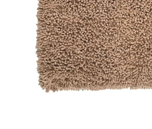 Home Weavers Fantasia Bath Rug 100% Cotton Bathroom Rugs Set, Bathroom Décor, Washable Rug, Extra Soft and Absorbent Bath Rug, Kitchen Mat, Bath Mat Set, Bath Floor Mat Non Slip, 30" Round, Linen