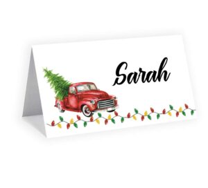 red truck place cards (food tent/gift tag), 30 count