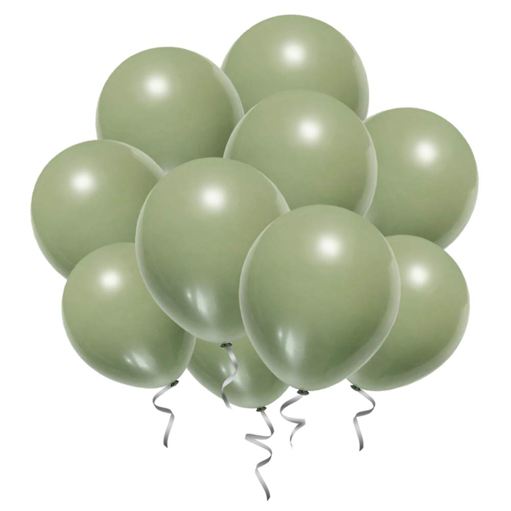 12 Inch Sage Green Balloons Eucalyptus Bridal Shower Balloons Greenery Gender Neutral Baby Shower Decorations Olive Green Party Balloons 40 Count