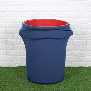 Balsa Circle 41-50 gallons Navy Blue Stretchable Spandex Round Waste Trash Bin Container Cover Wedding Party Fundraiser Decorations