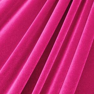 valentina textile inc stretch velvet fabric is 58/60" inches wide (1 yard, fuchsia)