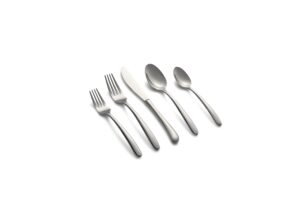 cambridge silversmiths jude mirror 45 piece flatware set, service for eight, silver