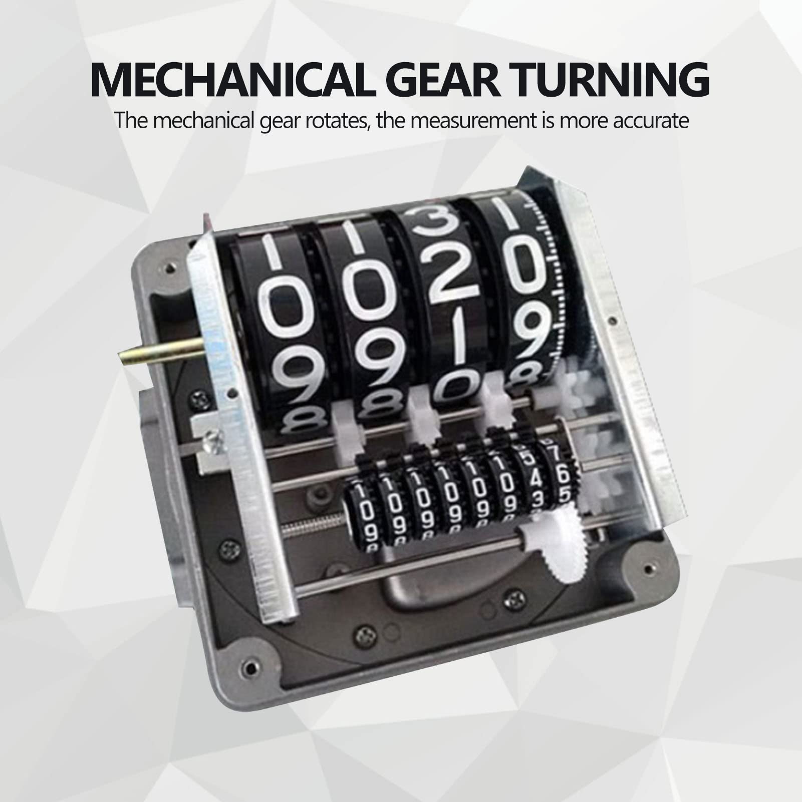 Mechanical Meter, 4 Digital Fuel Meter 1 Inch High Accuracy Gas Oil Flowmeter Counter Gauge with LCD Digital Display for Measuring, Kerosene, Gasoline