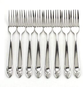 warmbuy set of 8 stainless steel dinner forks heavy duty flatware forks set