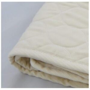 healthy body head to toe organic cotton quilted mattress pad w/strong elastic straps - queen organic cotton quilted pad