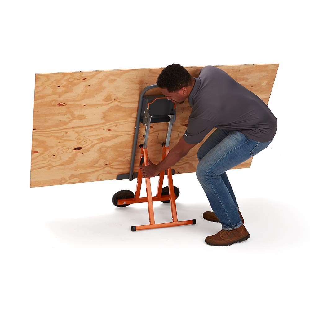 BORA Next Gen Panel Carrier, Panel Dolly and Table Saw Feed Stand That Adjusts from 28” to 38” H, PM-1850