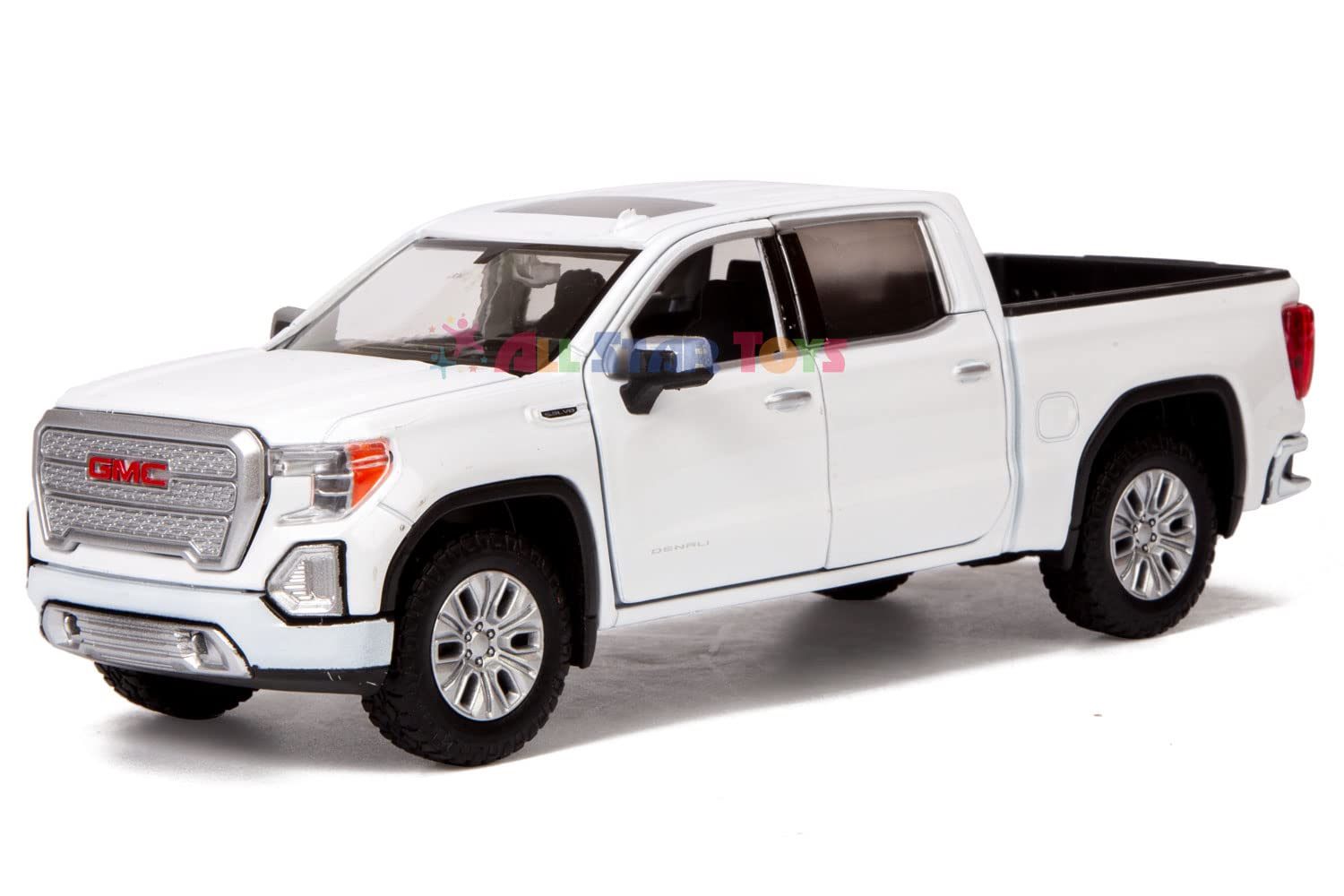 Motor Max 2019 GMC Sierra 1500 Denali Crew Cab Pickup Truck, White 79362WH - 1/27 Scale Diecast Model Toy Car,79362WH-White