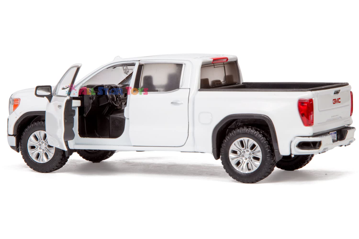 Motor Max 2019 GMC Sierra 1500 Denali Crew Cab Pickup Truck, White 79362WH - 1/27 Scale Diecast Model Toy Car,79362WH-White