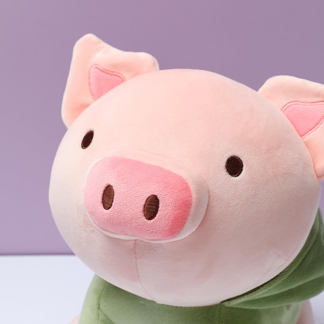 MINISO 12'' Sitting Piglet Stuffed Animal Plush Kawaii Body Pillow - Pig Cute Soft Plushies, Piglet Plush Throw Pillow Doll Plush Toy Valentine's Day Gift for Boy Girl Kids Children (Dinosaur Hoodie)