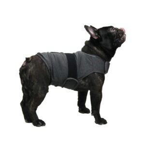 kittystar breathable dog shirt for thunderstorm, dog anxiety vest jacket warp,puppy calming coat anxiety relief (m, grey)