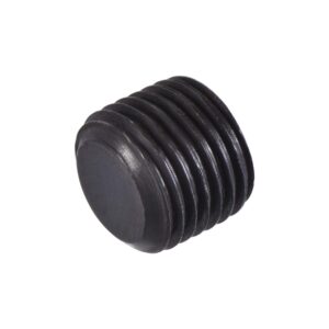 uxcell carbon steel internal hex thread socket pipe plug, m10x1 male thread black pipe cap, for garden pipe pneumatic solenoid valve, 20pcs