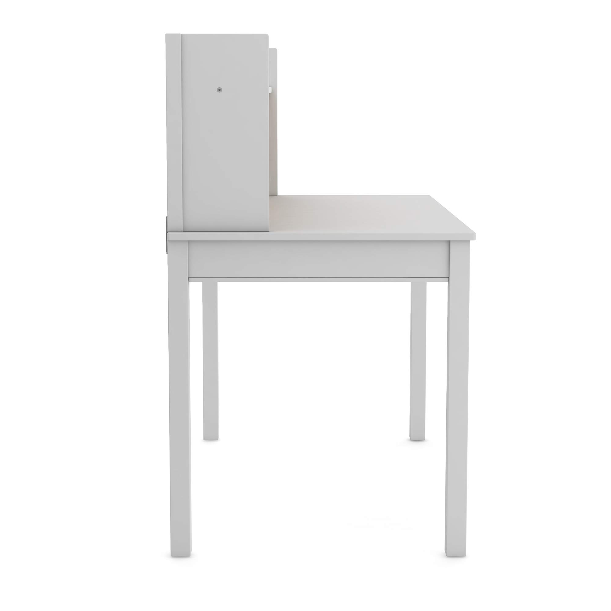 Martha Stewart Kids' Desk with Hutch and Chair Set by Guidecraft - Gray: Kids Table and Chair Set with Storage Cubbies and Bulletin Board, Wooden Study Desk for Boys or Girls Bedroom