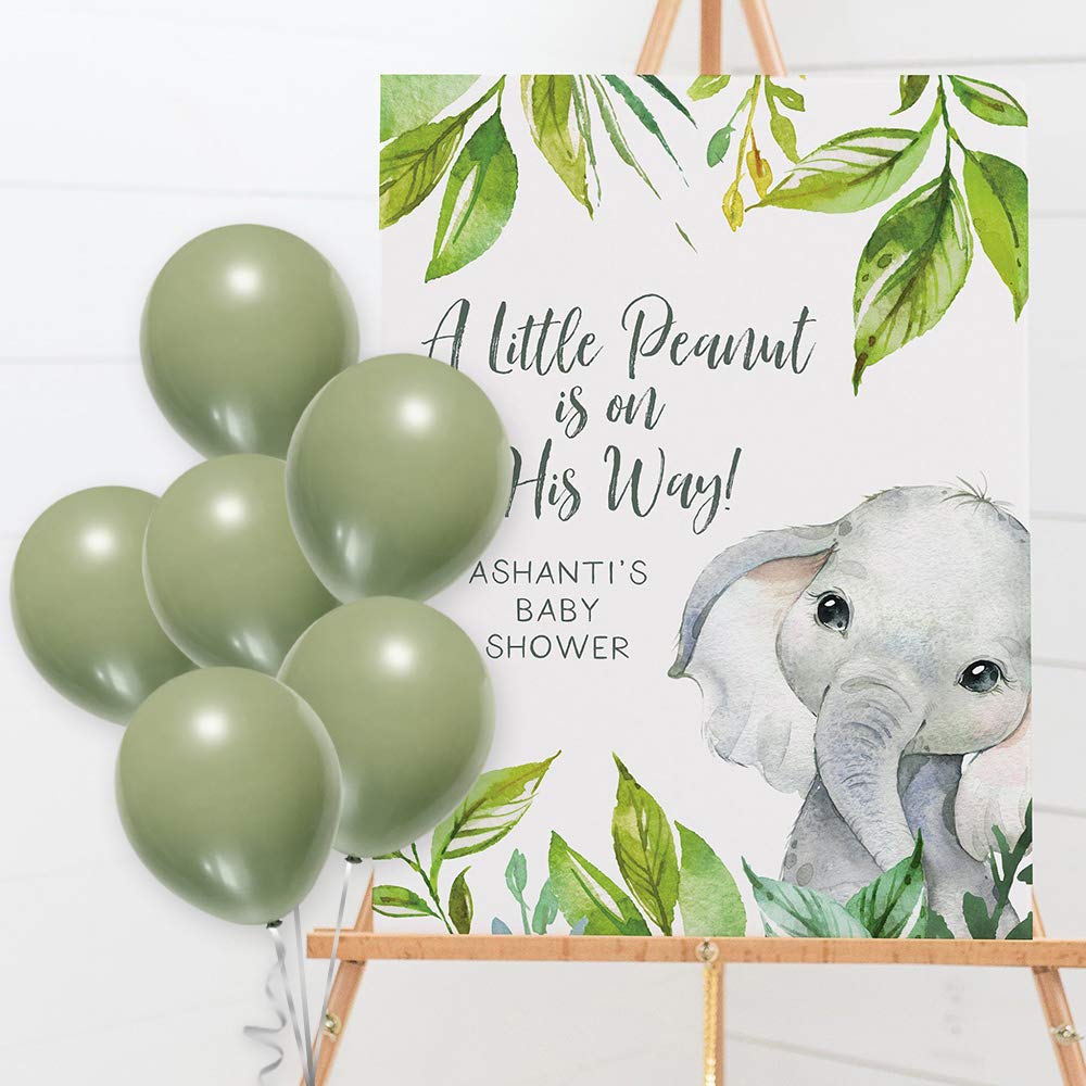 12 Inch Sage Green Balloons Eucalyptus Bridal Shower Balloons Greenery Gender Neutral Baby Shower Decorations Olive Green Party Balloons 40 Count