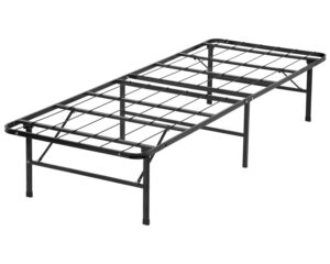 black metal bed frame platform twin size 14 inch heavy duty steel box spring mattress foundation with storage