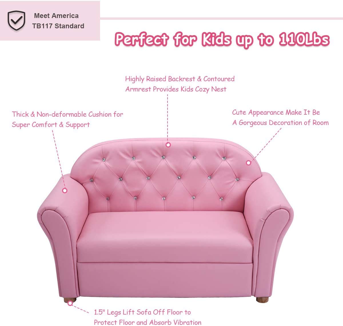 ReunionG Kids Sofas, Pink