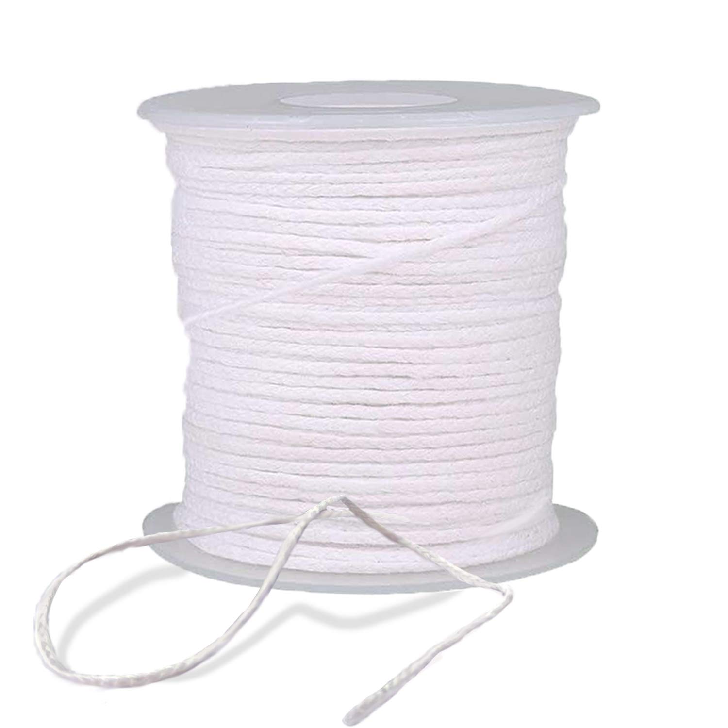 BEADNOVA Braided Candle Wick Spool 200 ft Cotton Candle Wick Roll Core Braided Wick for Candle Making and Candle DIY (61m/67yard/200 Foot)