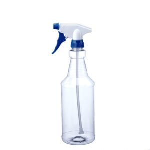 consolidated plastics 32 oz spray bottle with leakproof sprayer, pet (clear), 12 pack