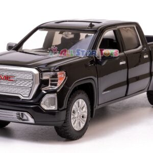 Motor Max 2019 GMC Sierra 1500 Denali Crew Cab Pickup Truck, Black 79362BK - 1/27 Scale Diecast Model Toy Car,unisex-children