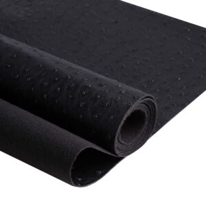 black faux leather ostrich fabric 54" width 1.0mm thickness marine vinyl upholstery leather for handcrafts, diy, tooling, sewing, hobby workshops, crafting wallets(pre-cut 36"x54")