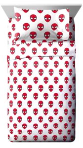 jay franco marvel spiderman spidey daze twin sheet set - 3 piece set super soft and cozy kid’s bedding - fade resistant microfiber sheets (official marvel product)